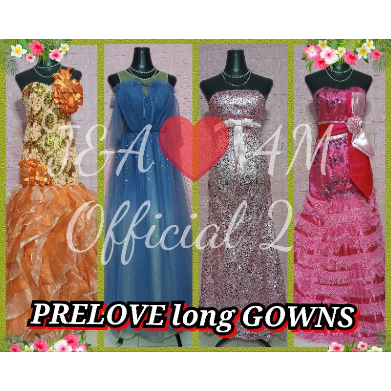 JandA ️ 4M PRELOVE/UKAY gowns,long gown,serpentina,abay,ninang ...