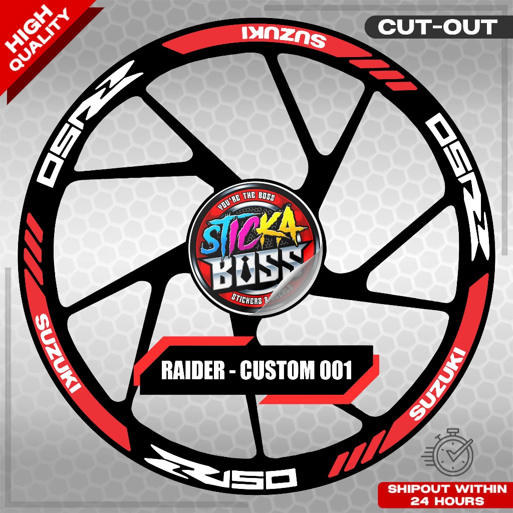 RAIDER R150 MAG STICKER SET ( 2 MAGS ) - CUSTOM 001 | VINYL WATERPROOF ...