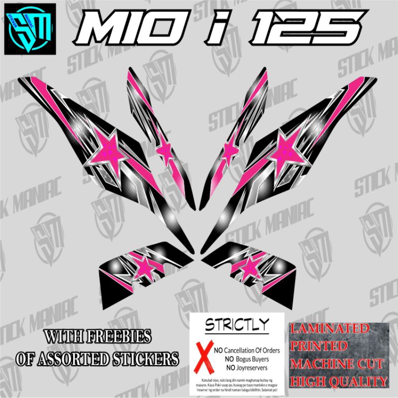 Mio I 125 indo star decals,indo concept | Shopee Malaysia