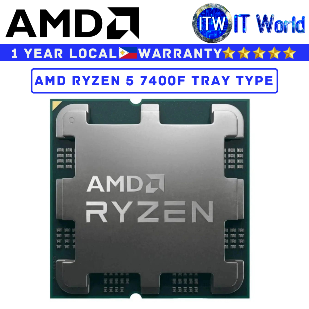 Itw | AMD Ryzen 5 7400F 6 Cores 12 Threads Desktop Processor | Shopee ...