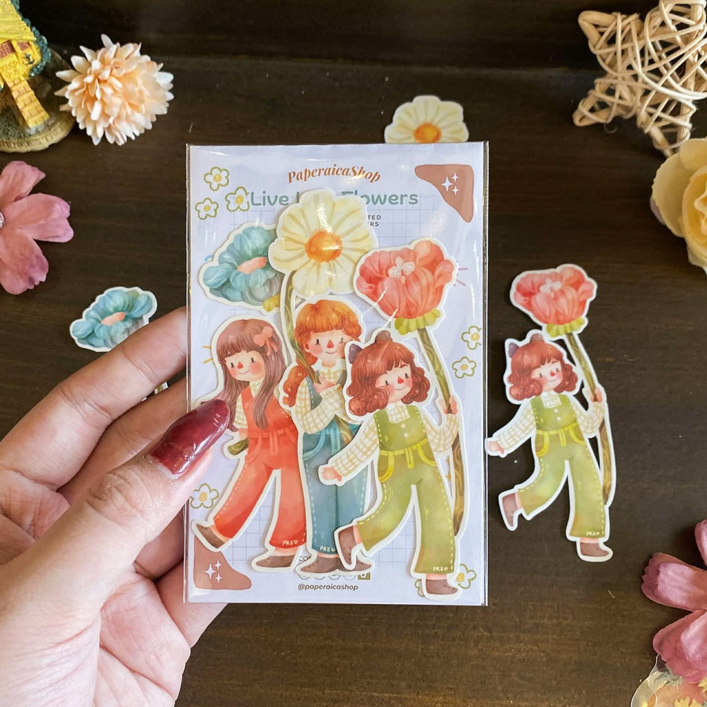 Live Like Flowers Sticker Packs, Laptop Stickers, Vinyl Stickers ...