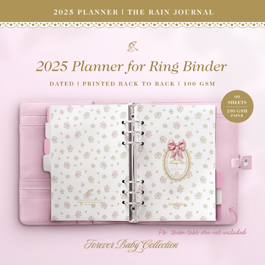 TRJ 2025 Planner - Forever Baby in Pink with Monthly Planner, Weekly ...