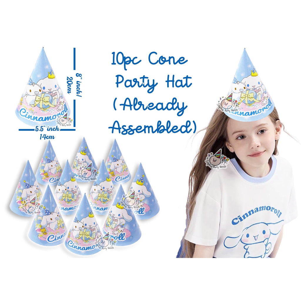 20cm Cone Hat Cinnamoroll Party Hat (Already Made & Assembled) | Shopee ...