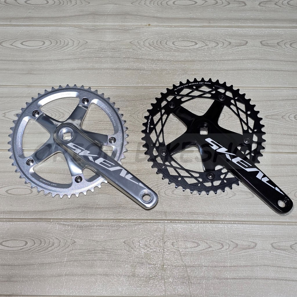 Skeace Fixie Crank 165mm Crankset 144BCD 48T 49T Fixed Gear Bike Square ...