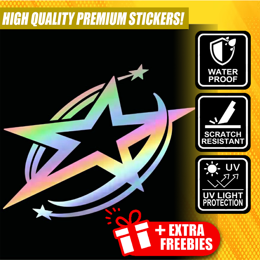 Star Decals for Motor Stickers Waterproof Sticker Honda Click ...