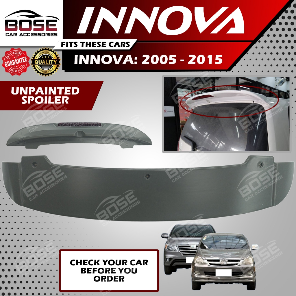 Toyota Innova Old 2005 - 2015 / New 2016 - Onwards Car Spoiler / Rear ...