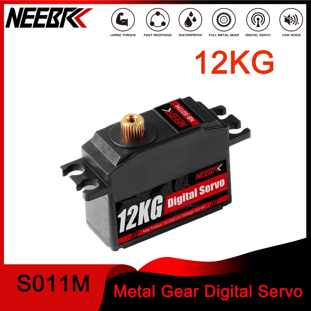 NEEBRC 12KG Metal Gear Digital Servo Low Profile Servo Large Torque ...