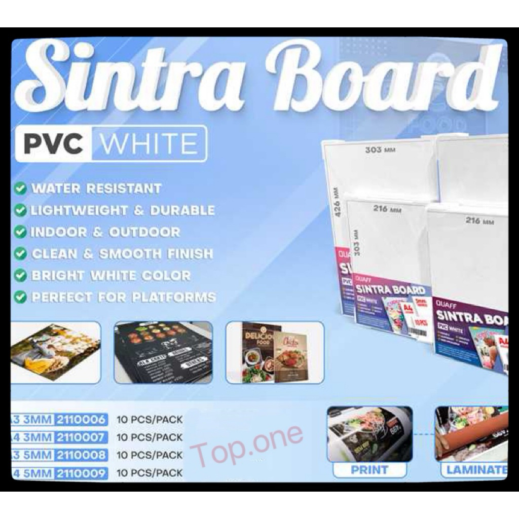 (3mm/5mm)A4/A3 Size PVC White Sintra Board with Corner Protection Thick | Shopee Malaysia