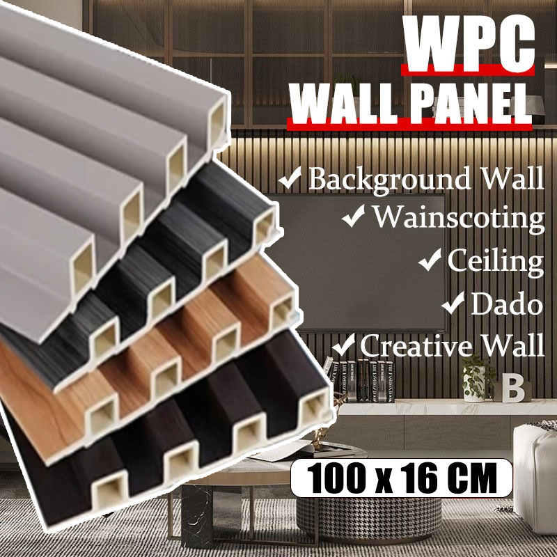[New Arrivals] WPC Fluted Wall Panel pvc waterproof TV background ...