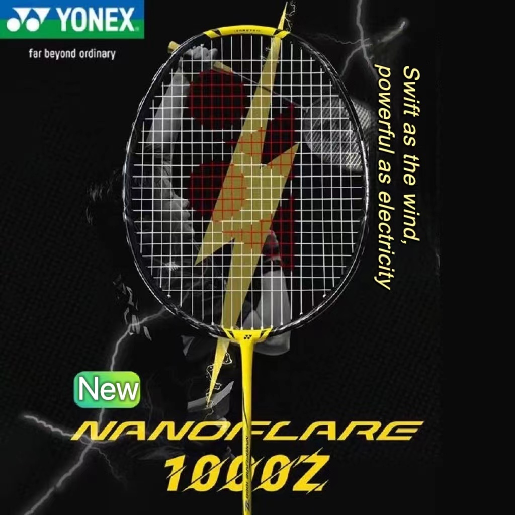 YONEX NANOFLARE 1000Z Badminton Racket Full Carbon Ultra Light Single Racket NF1000Z Speedy ...