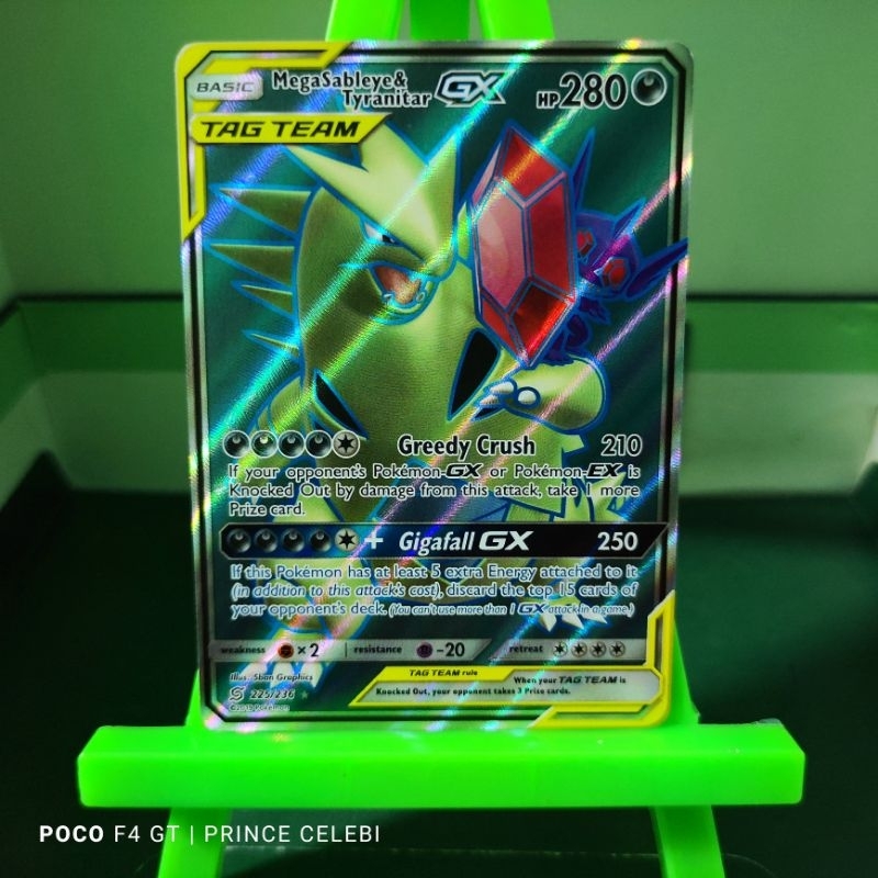 Pokemon TCG - Mega Sableye & Tyranitar GX Tag Team Full Art | Shopee ...