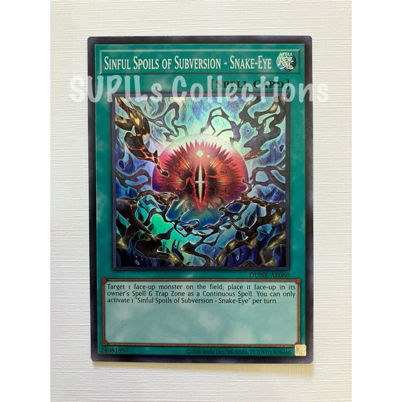 YuGiOh! OCG AE Sinful Spoils of Subversion - Snake-Eye DUNE-AE060 (SR) | Shopee Malaysia