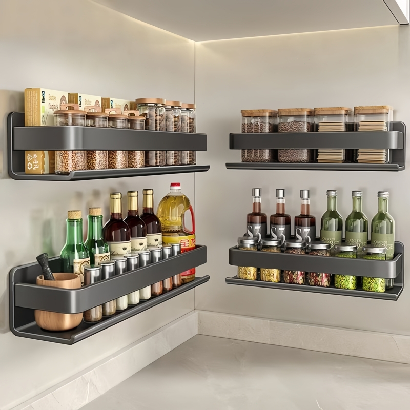 Kitchen Organizer Condiments Spices Rack Wall Mounted 30 40cm Kitchen ...