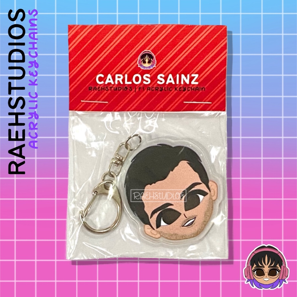 Carlos Sainz Ferrari F1 Keychain | Acrylic Formula 1 Keychain | Shopee ...