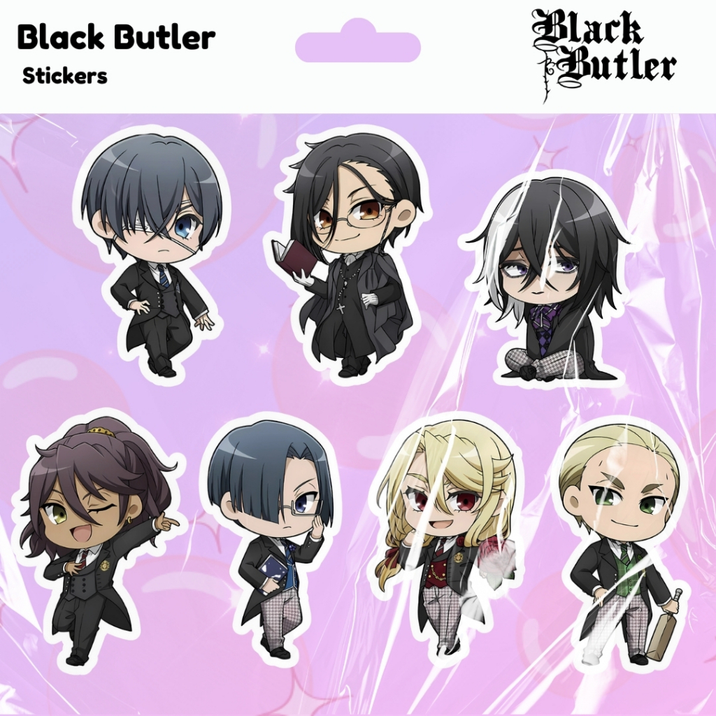Black Butler Stickers Anime Ciel Phantomhive Sebastian Michaelis ...