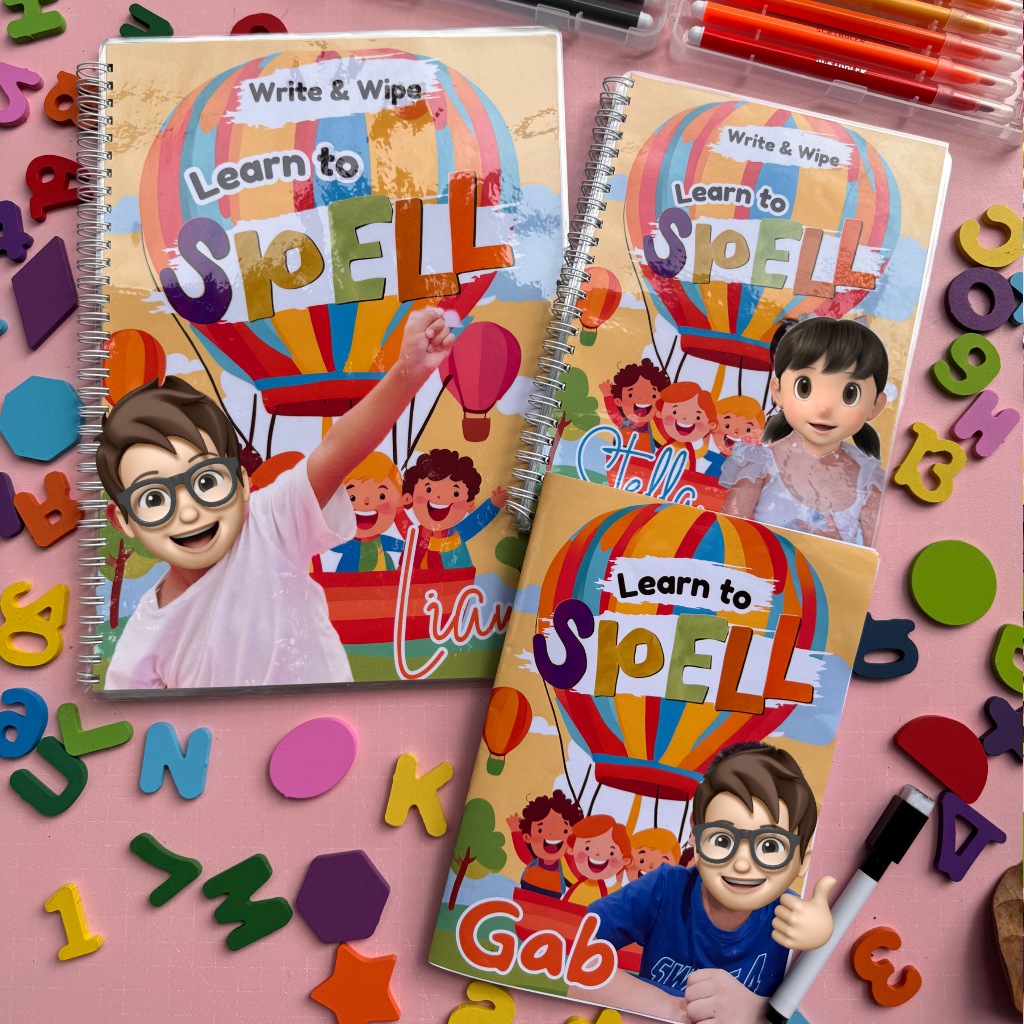 Learn to Spell Write and Wipe Workbook for Kids - A4, A5 and Booklet ...