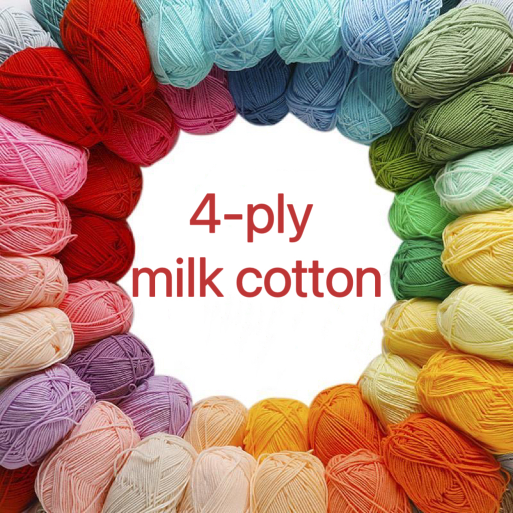 4 Plys 50g Smooth Milk Fiber Knitting Wool Crochet Yarn Milk Cotton ...