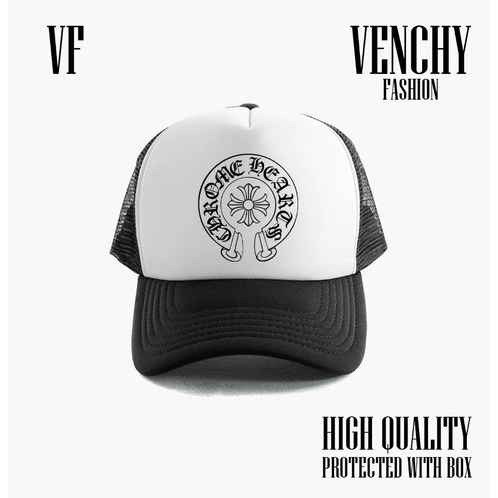 CHROME HEARTS LOGO CAP Net Mesh Trend Trendy Fashion Dads Cap Hat Snap ...