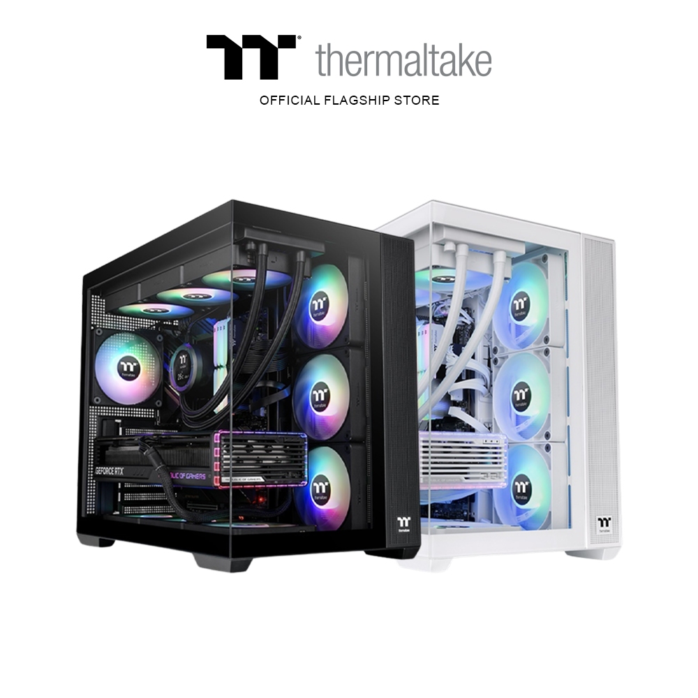 Thermaltake View 380 Tempered Glass ARGB Dual Chamber ATX Mid Tower ...