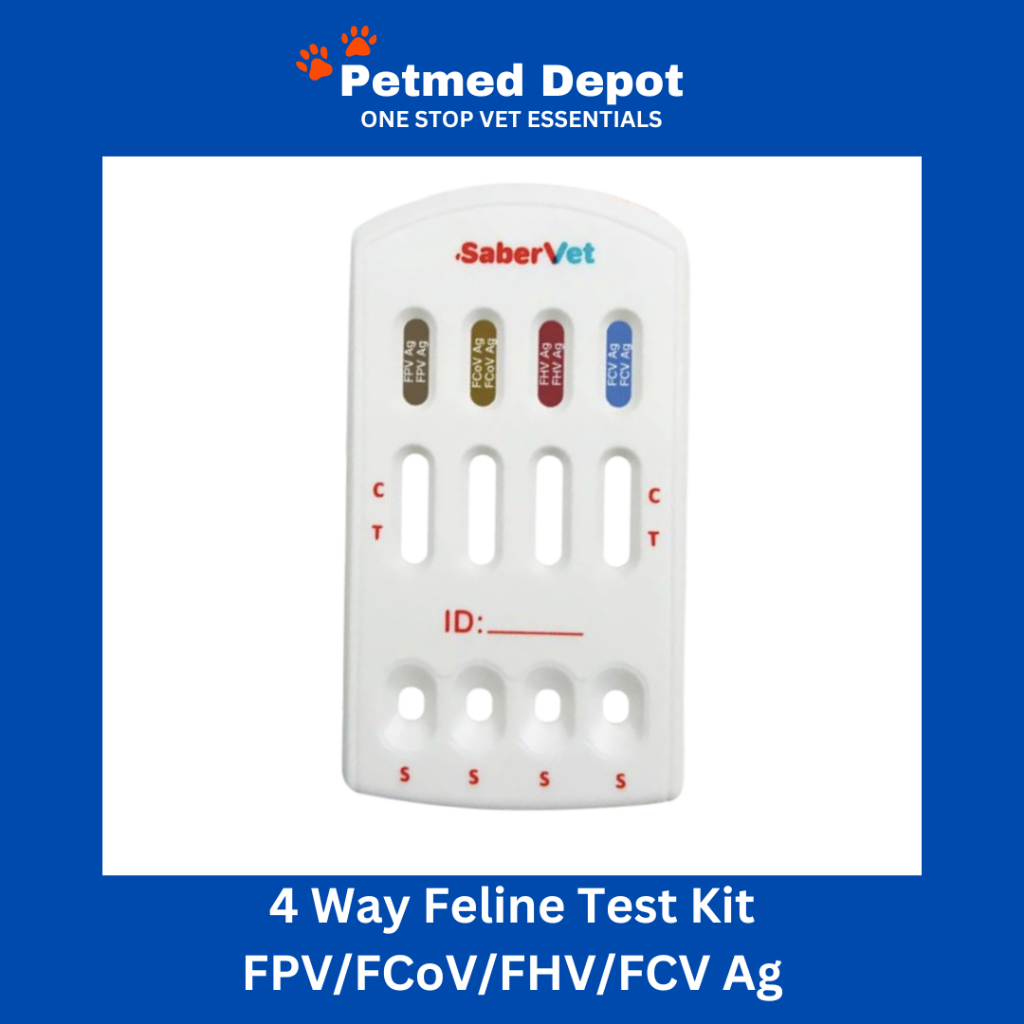 4 Way Feline SaberVet Rapid Test Kit (FPV/FCoV/FHV/FCV Ag) | Shopee ...