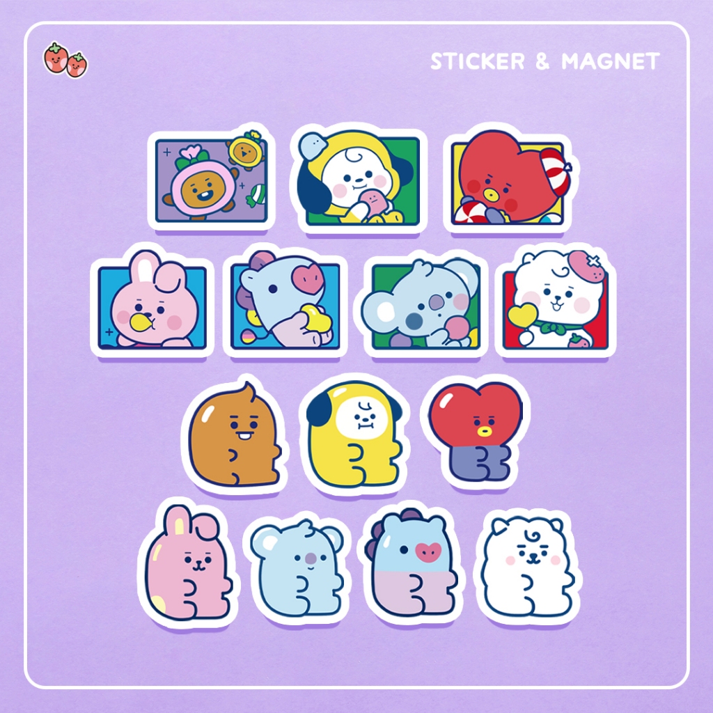 Kawaii Magnet - BT21 BTS TinyTan Dynamite Butter Micdrop | Shopee Malaysia