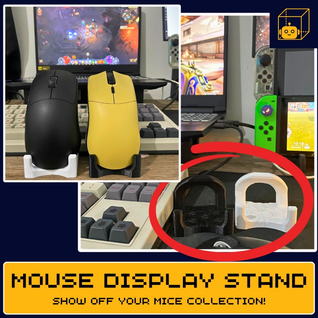 PixelBlock3D Universal Mouse Display Stand Mice Gaming Display Rack ...