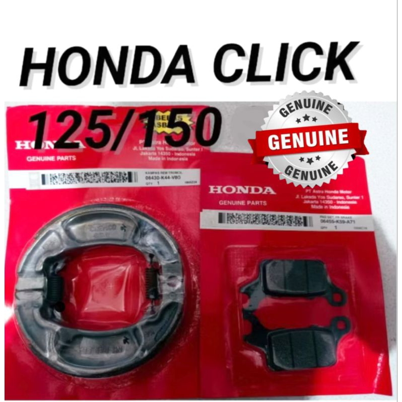HONDA CLICK V2, V3 125i/150i BRAKE PAD FRONT/ BRAKE SHOE PARTS | Shopee ...