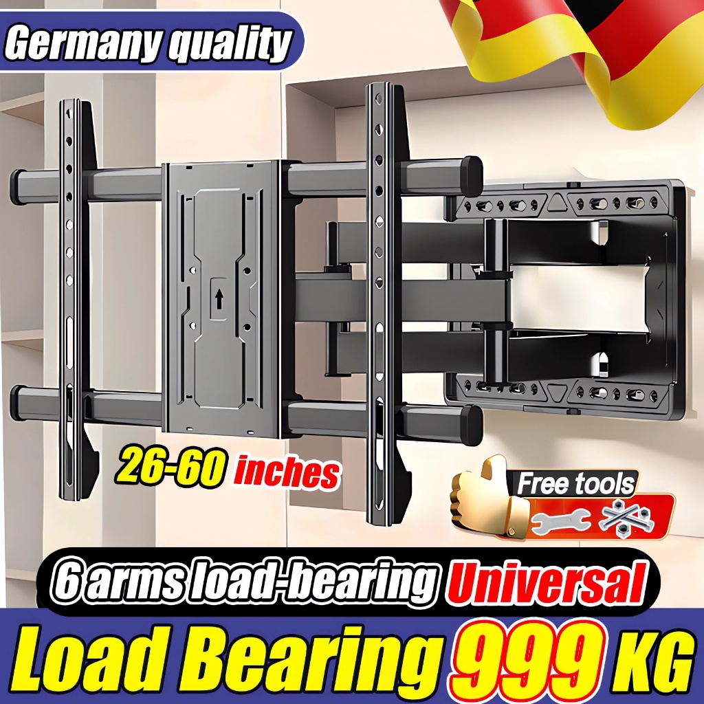 6 Arms Tv Wall Bracket Unvisal Wall Mount Bracket For 32-60‘’ TV Rack ...