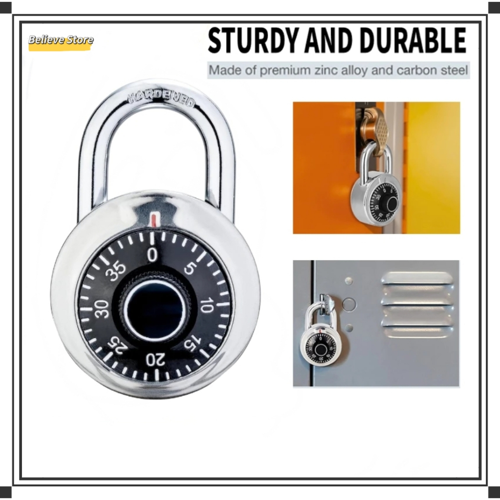 TURNTABLE PORTABLE COMBINATION PASSWORD LOCK-45mm/50mm | Shopee Malaysia