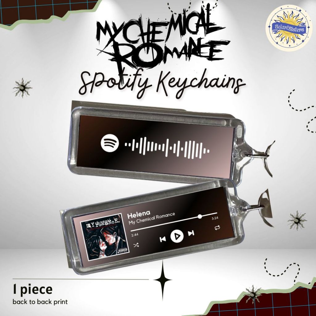 Fanmade My Chemical Romance Inspired Spotify Keychains Scannable code ...