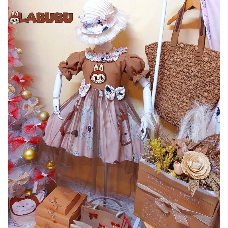 KIDS COLOR OF THE YEAR MOCHA MOUSSE KID OOTD LABUBU PRINT 3-9 yrs old ...