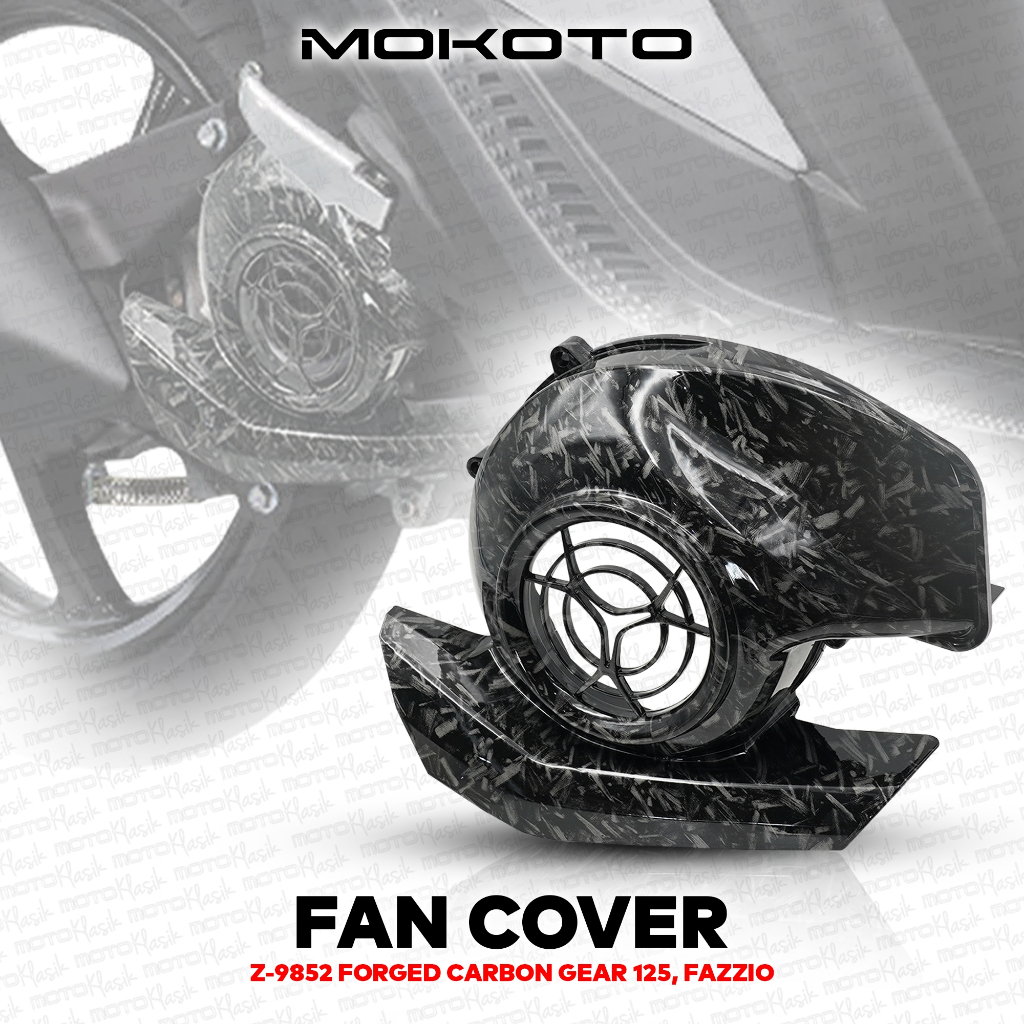 MOKOTO MIO GEAR 125 / MIO FAZZIO FAN COVER CARBON 11389 / FORGED CARBON ...