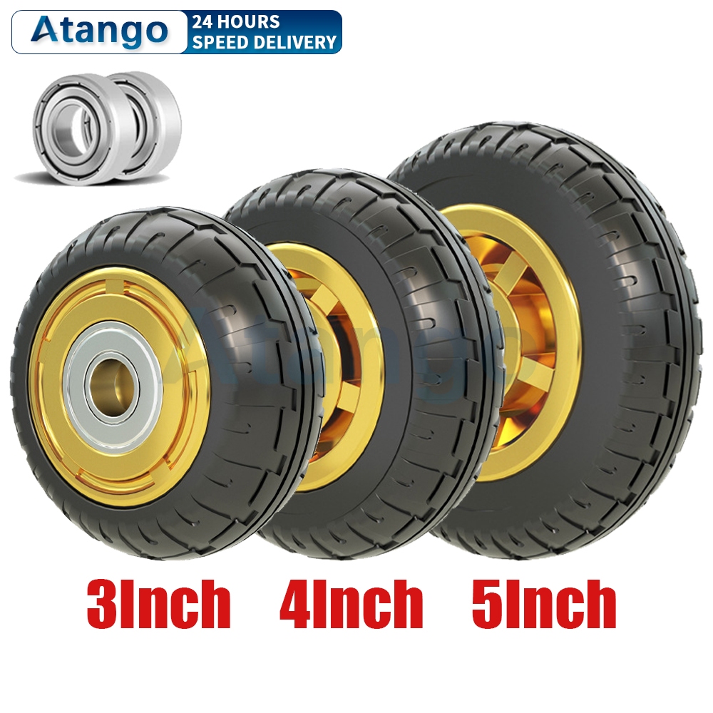 Universal Wheel Silent Solid Rubber Single Wheel Heavy Duty Trolley ...