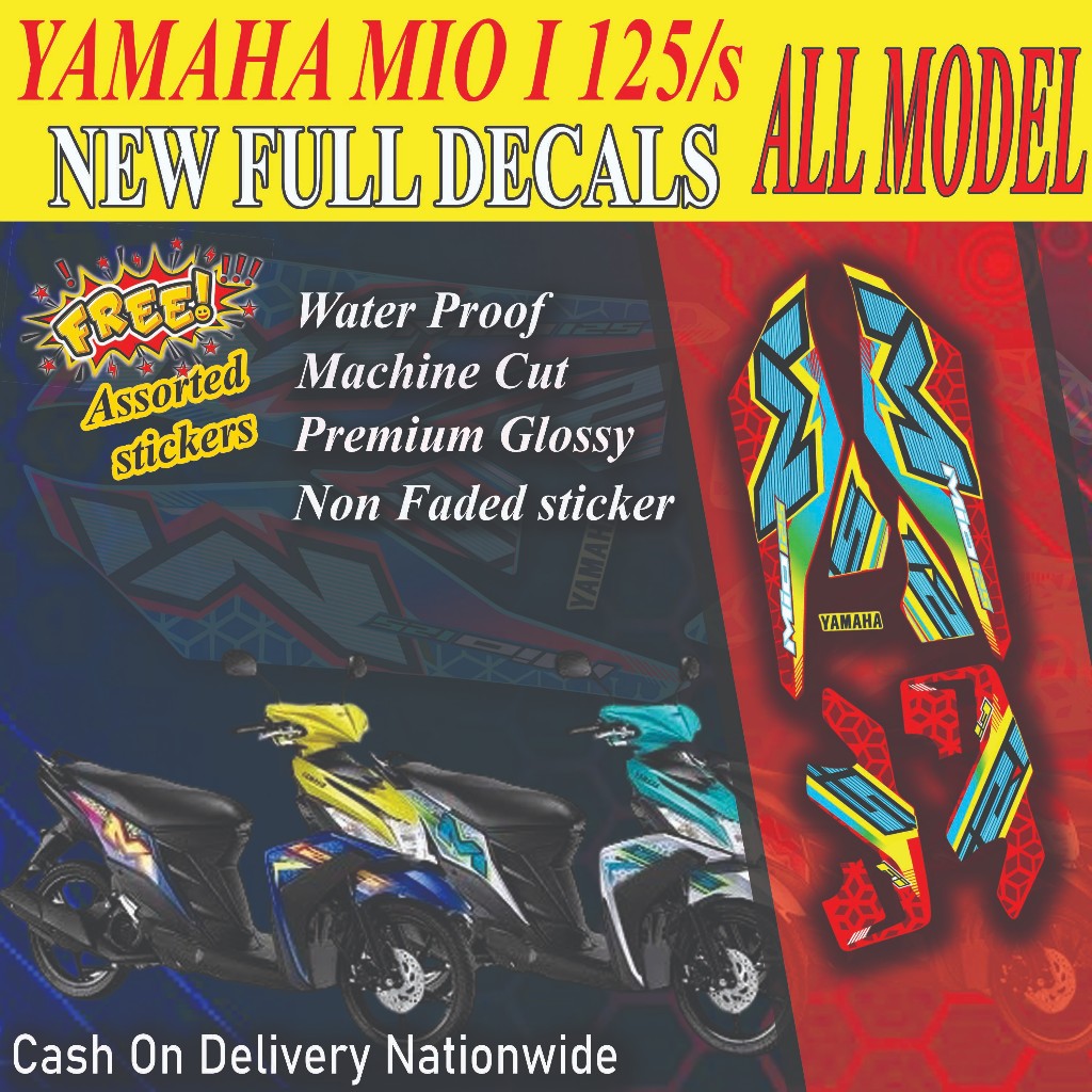 Yamaha Mio I 125/s Decals Accessories Decals /Yamaha mio Decals /Yamaha ...