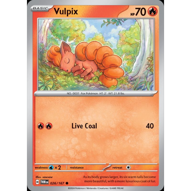 Pokemon Card, Vulpix 026/167, Common. (ENGLISH TYPE) | Shopee Malaysia