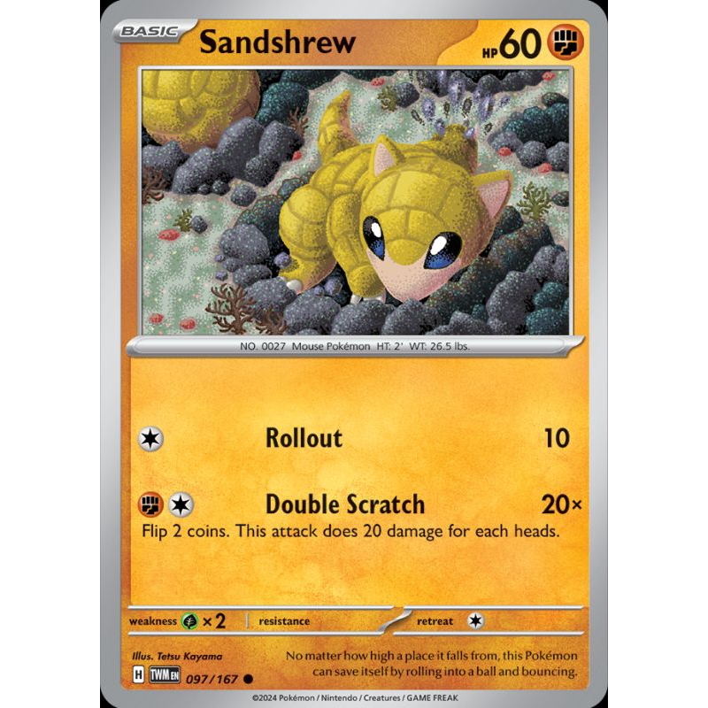 Pokemon Card, Sandshrew 097/167, Common. (ENGLISH TYPE) | Shopee Malaysia