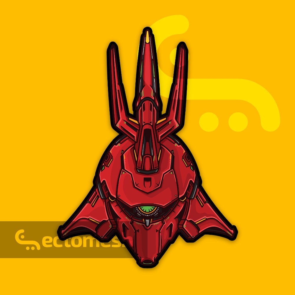 MSN-04 Sazabi Head A - Gundam Vinyl Waterproof Car Sticker by EctoMesh ...