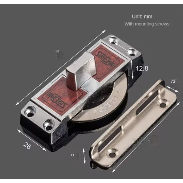 Sliding Barn Door Lock With Key Twist Lock Sliding Door Latch Lock ...