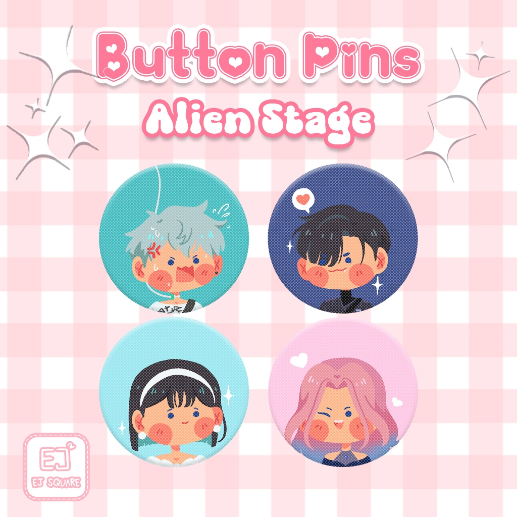 ALIEN STAGE BUTTON PINS | EJ SQUARE | Shopee Malaysia