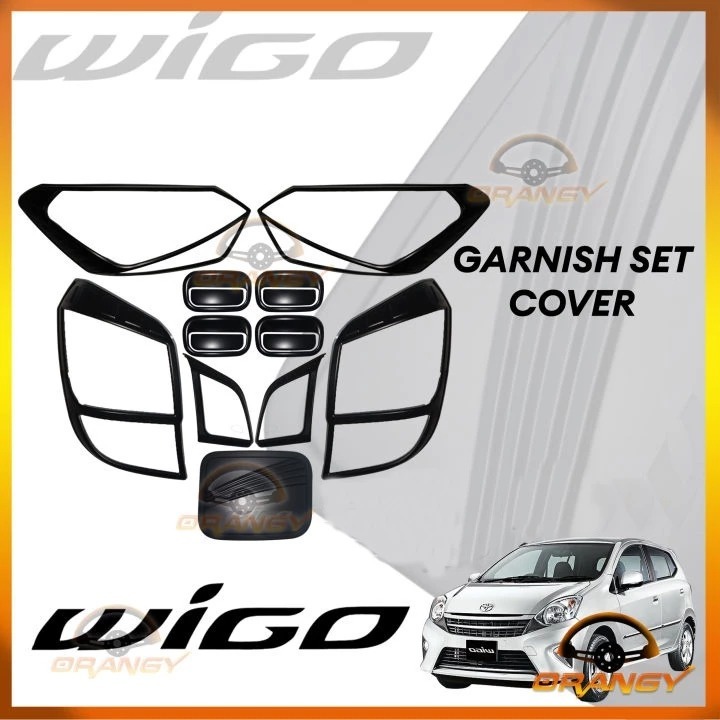 Toyota Wigo 2ND-3RD GEN 2017 to 2022 Garnish Combo set cover Matte ...