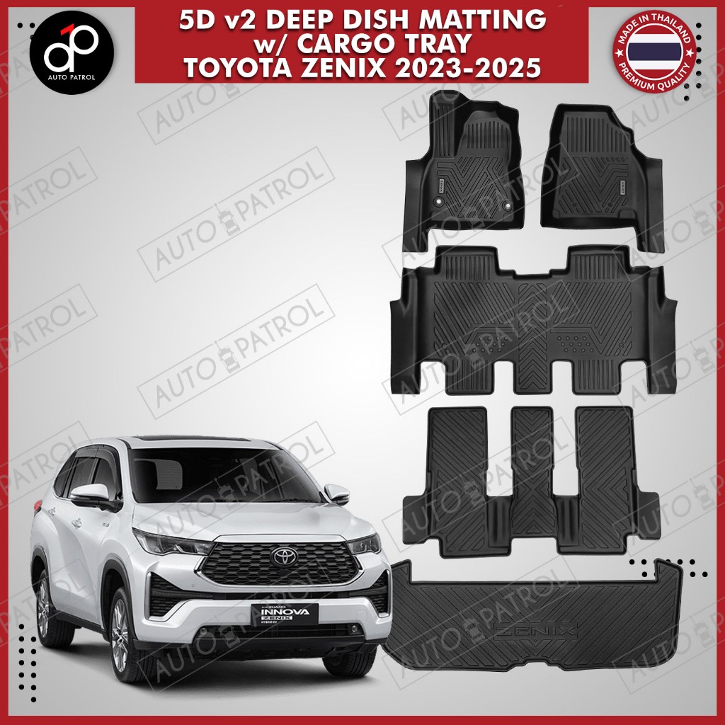 TOYOTA ZENIX 2023-2025 5D v2 Deep Dish Matting + Cargo Tray / Deep Dish ...
