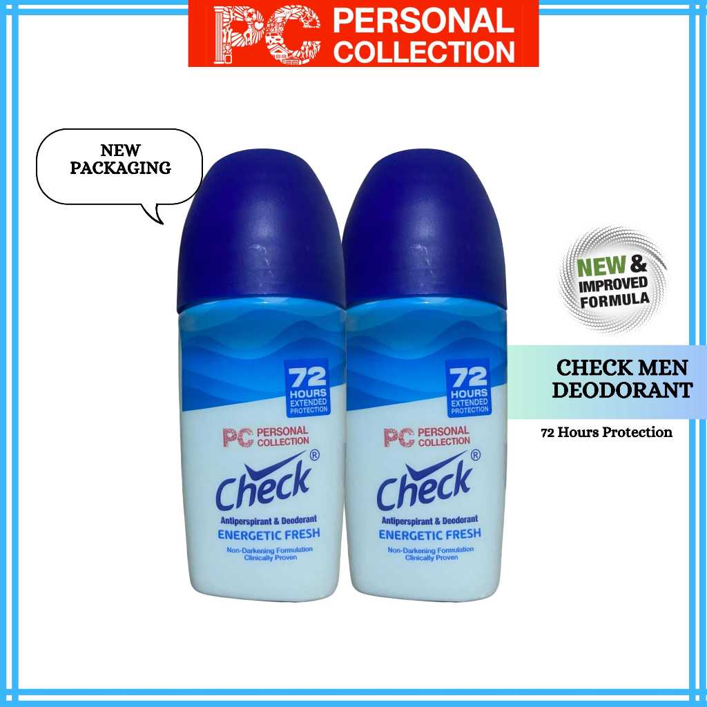 Personal Collection Check Men Anti-Perspirant Roll-On Deodorant 50ml ...