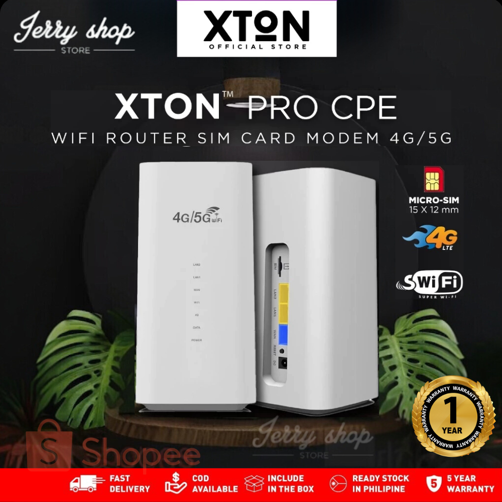 XT-WiFi Router Sim Card Modem 4G/5G Pro CPE LTE Cat12 2.4G 5G | Shopee Malaysia