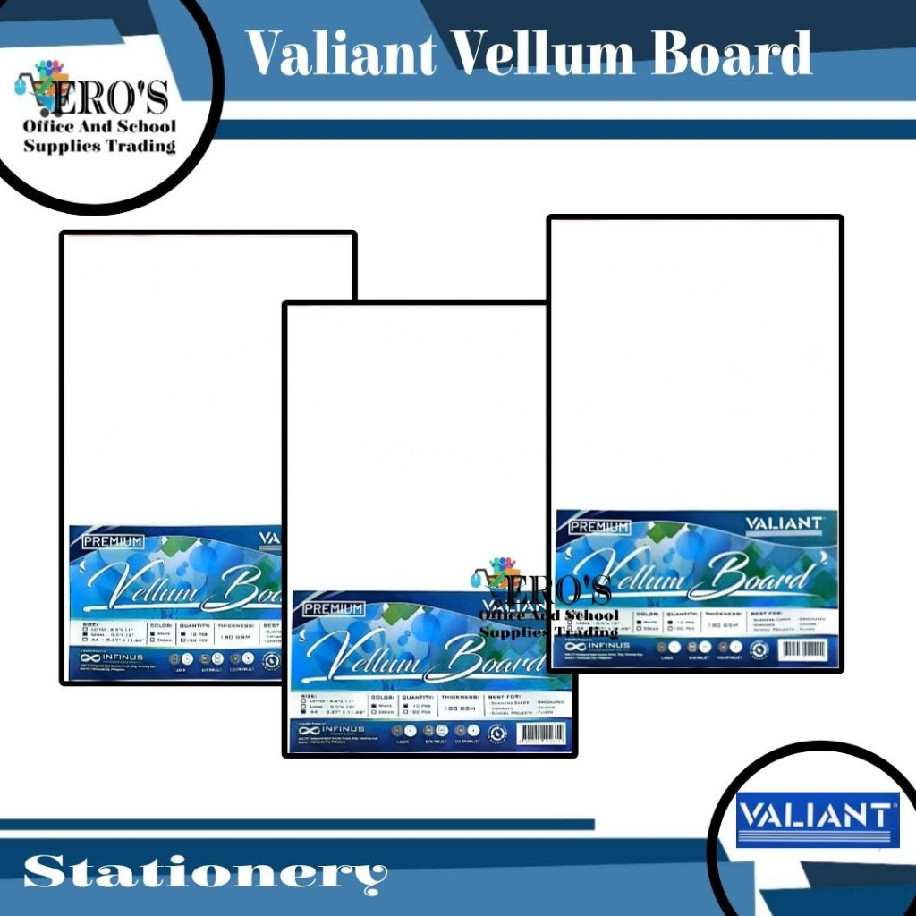 Valiant Premium Vellum Board Paper 180gsm | Shopee Malaysia