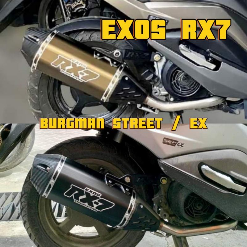 EXOS RACING RX7 FULL EXHAUST SYSTEM FOR BURGMAN STREET / EX | Shopee ...