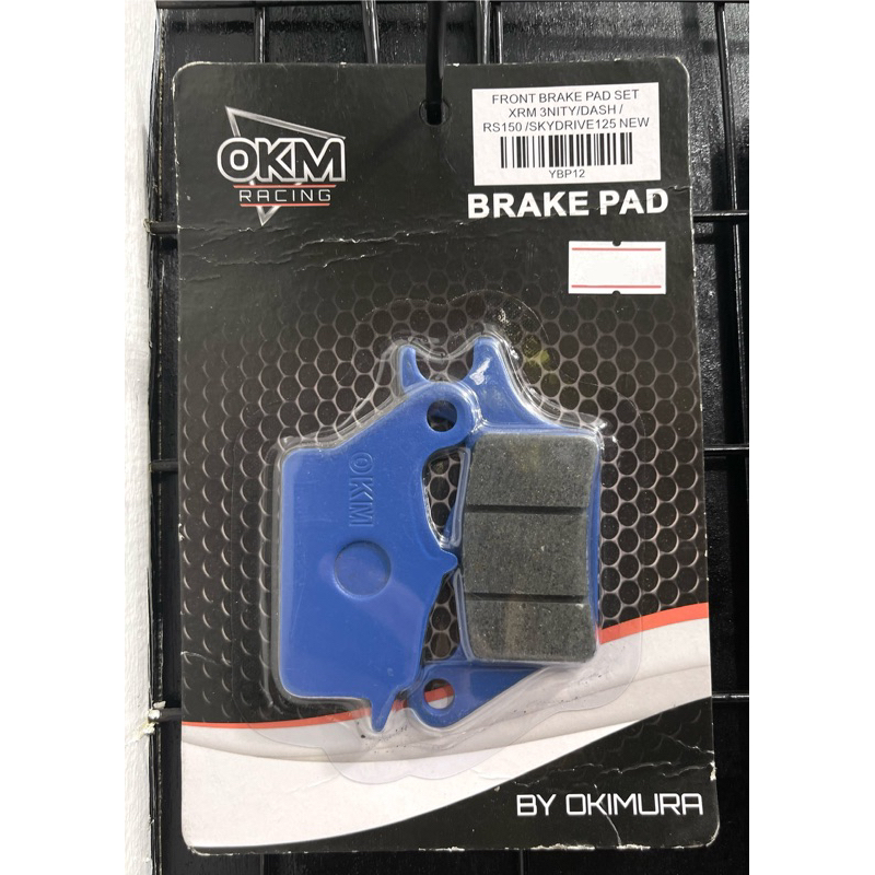 OKM RACING BRAKE PAD FRONT XRM 125 Fi/XRM 125 TRINITY/DASH / RS150 ...