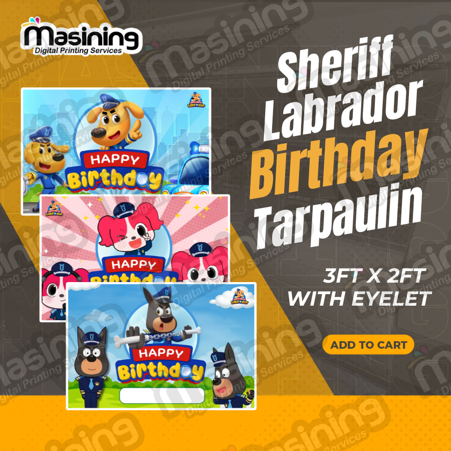Sheriff Labrador Inspired Birthday Banner Tarpaulin | Shopee Malaysia