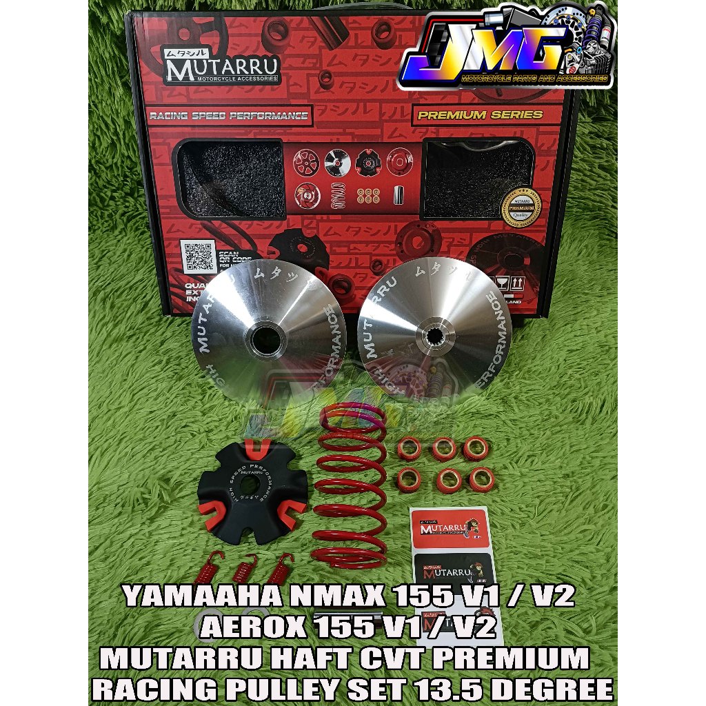 YAMAHA NMAX 155 v1/v2 / AEROX 155 v1/v2 MUTARRU PREMIUM RACING PULLEY SET HAFT CVT 13.5 DEGREE ...