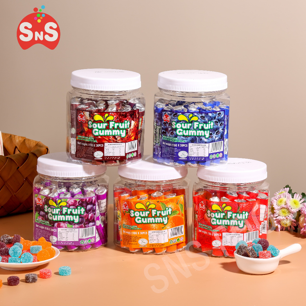 Sour Fruit Gummy Chewy Candy Blueberry / Cola Soda / Orange Flavored ...
