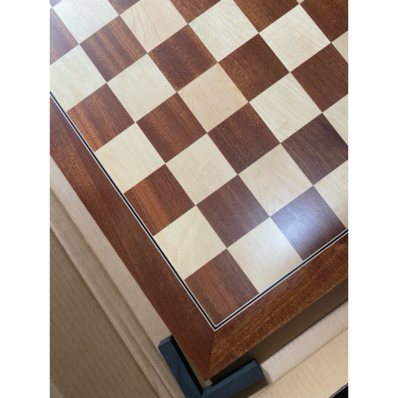 Chessmate • Walnut Wooden Chess Board with elegant three lines design ...